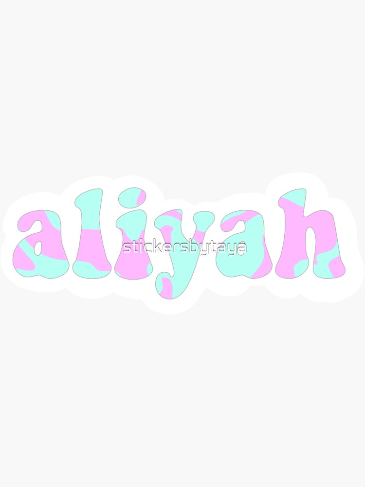 "aliyah (custom)" Sticker for Sale by stickersbytaya | Redbubble