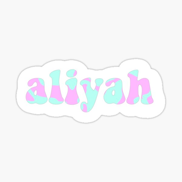 "aliyah (custom)" Sticker for Sale by stickersbytaya | Redbubble