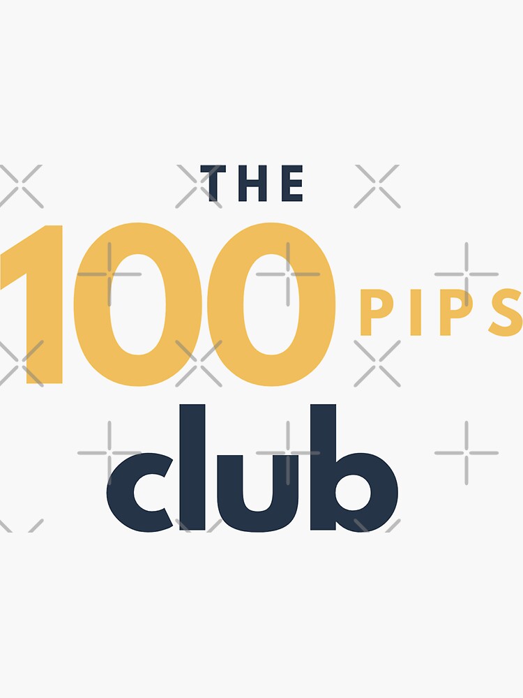 "100 Pips Club" Sticker for Sale by TraderShirts | Redbubble