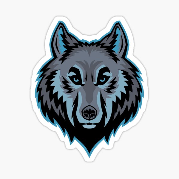 "Blue Wolf" Sticker for Sale by sevo157 | Redbubble