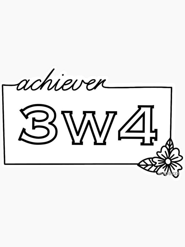 "Enneagram 3w4" Sticker by unipezza | Redbubble
