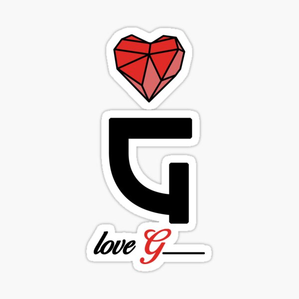 "Initial Love letter G" Sticker for Sale by Swiiing | Redbubble