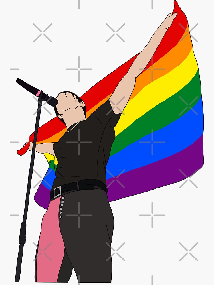 Yungblud Dominic Harrison Lgbtq Pride Flag Sticker For Sale By Myska54 Redbubble