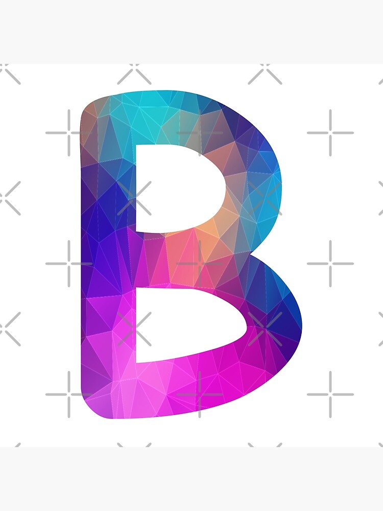 "Letter B Capital Alphabet Colorful Art Funny B Gift" Art Board Print ...