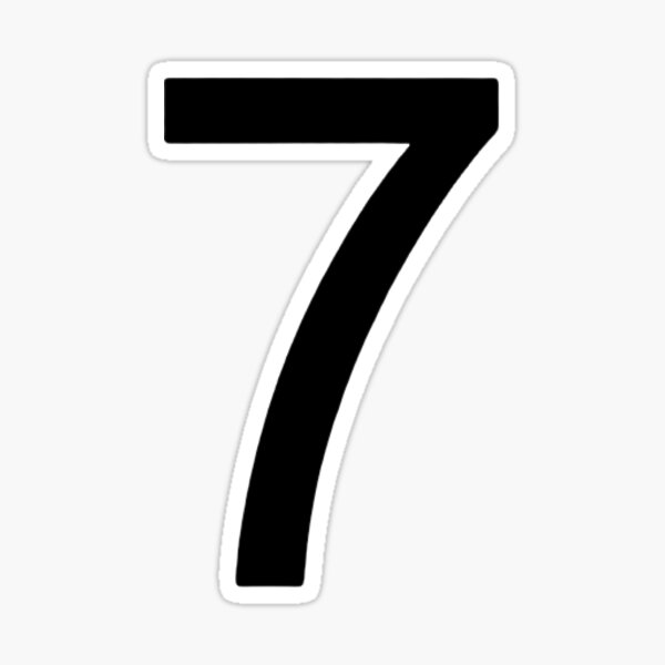 "Number 7" Sticker for Sale by ArtworkCreative | Redbubble