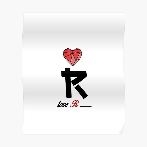 Póster «Letra de amor inicial R» de Swiiing | Redbubble