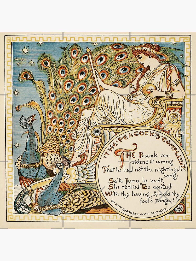 Imán «DIOSA JUNO Y EL CUMPLIMIENTO DEL PAVO REAL Fábulas de Esopo Art ...