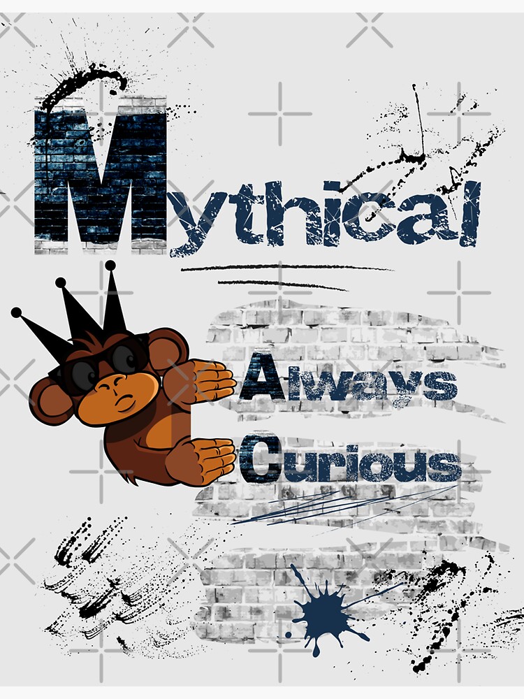 "Mythical Always Curious (Monkey)" Sticker for Sale by albix81 | Redbubble
