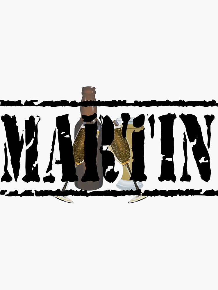 "Martin name" Sticker for Sale by Areashor | Redbubble