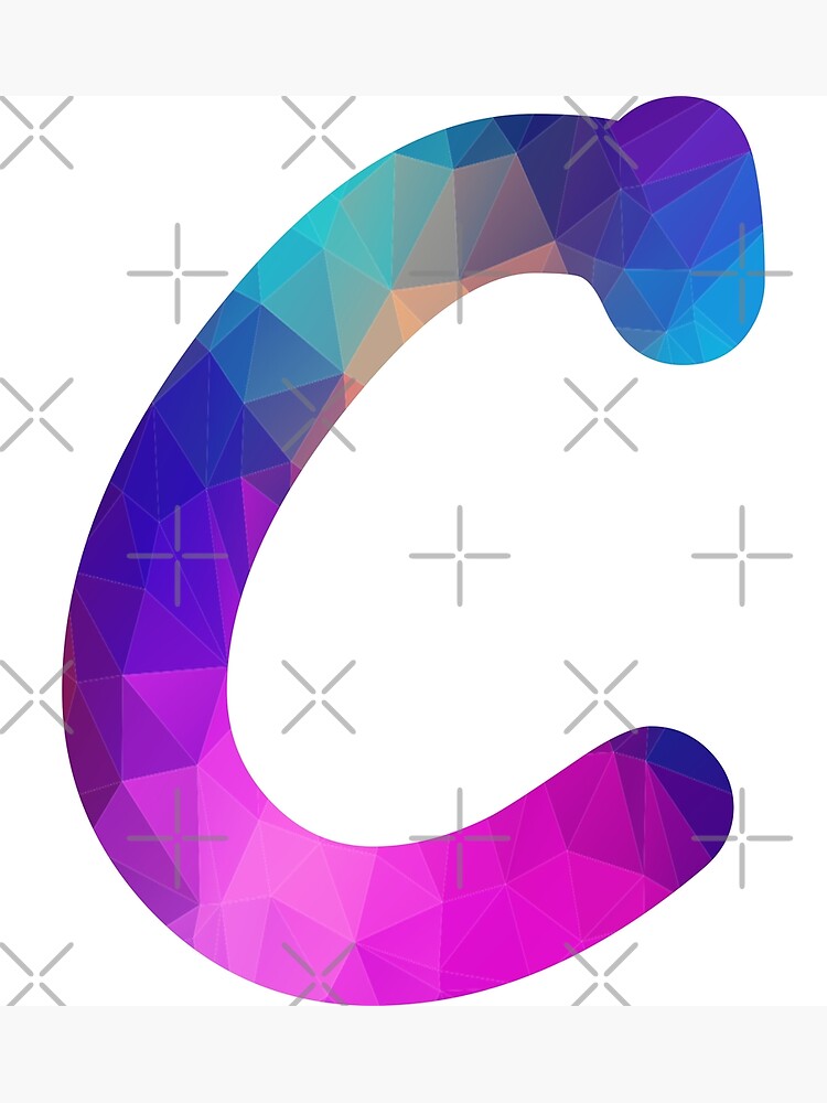 "Letter C Capital Alphabet Colorful Art Funny C Gift" Photographic ...