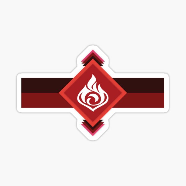 "Pyro Emblem - Genshin Impact Art" Sticker by YTBooks | Redbubble