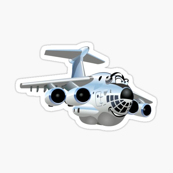 "Cartoon Cargo Plane" Sticker for Sale by Mechanick | Redbubble