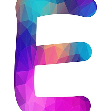 "Letter E Capital Alphabet Colorful Art Funny E Gift" Art Print for Sale by Shariss | Redbubble