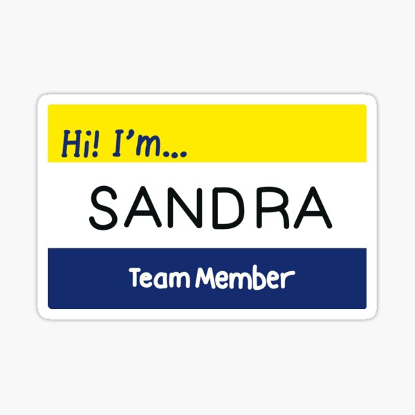 "Sandra" Sticker for Sale by morganleahh | Redbubble