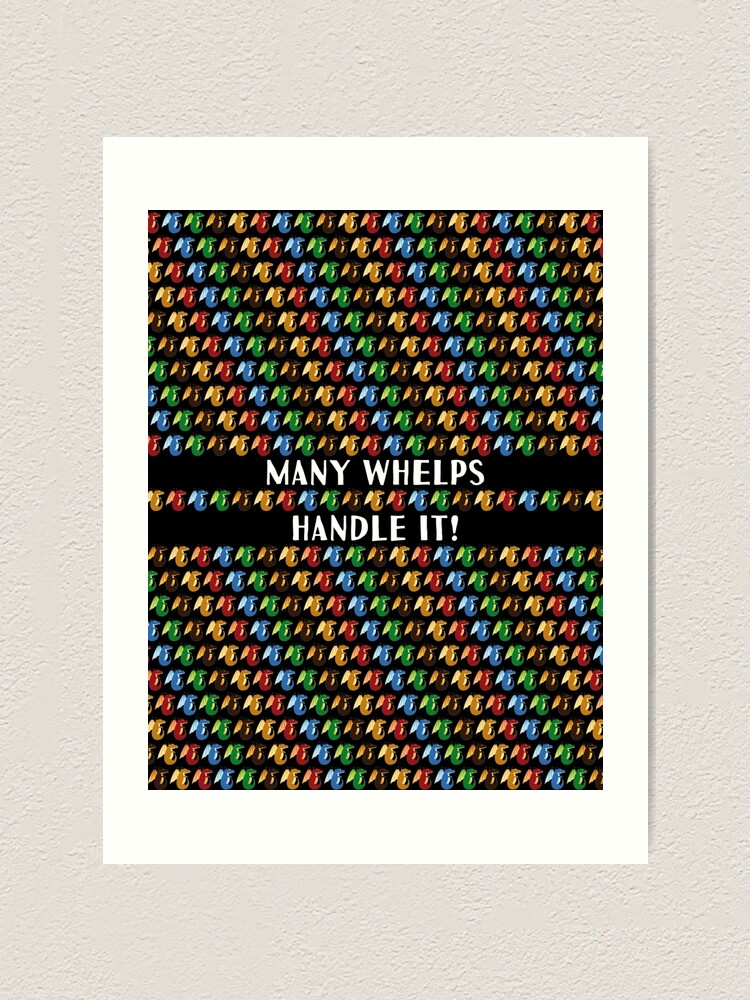 "Many Whelps (with text)" Art Print for Sale by SaradoraArt | Redbubble