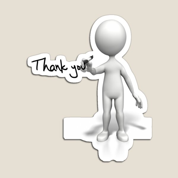 "White human figure with thank you text illustration, Stick figure ...