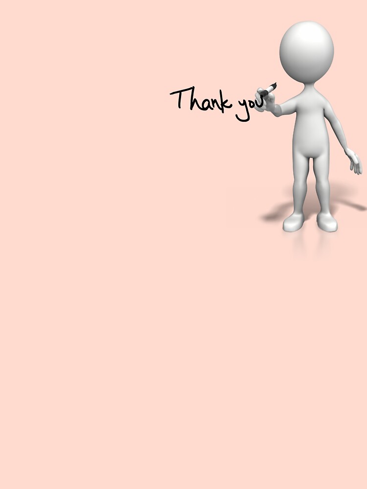 "White human figure with thank you text illustration, Stick figure ...