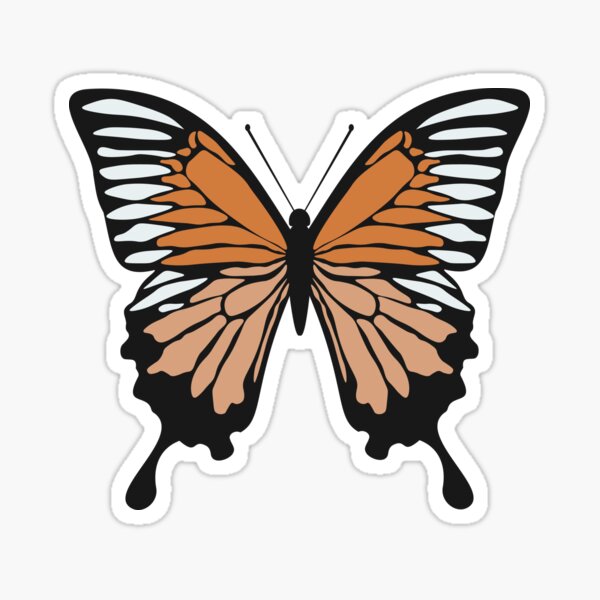 "Peach Butterfly" Sticker for Sale by Leoana | Redbubble