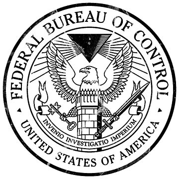 "Federal Bureau of Control (Weathered)" Sticker for Sale by Frazer ...