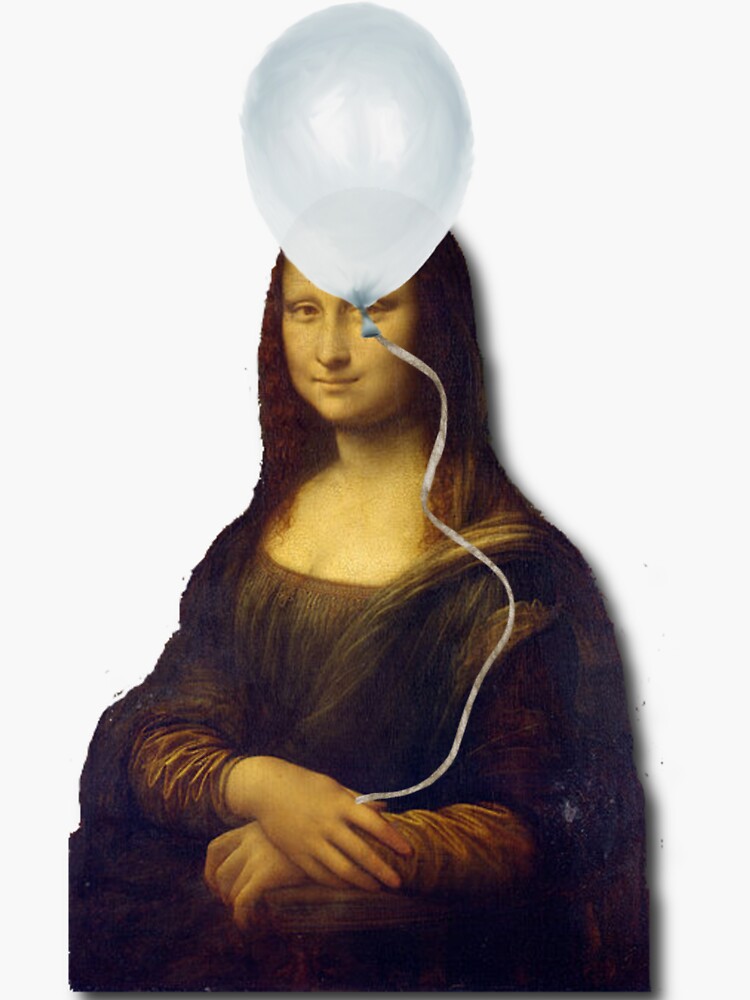 "Mona Lisa balloon" Sticker by gi-nelli | Redbubble