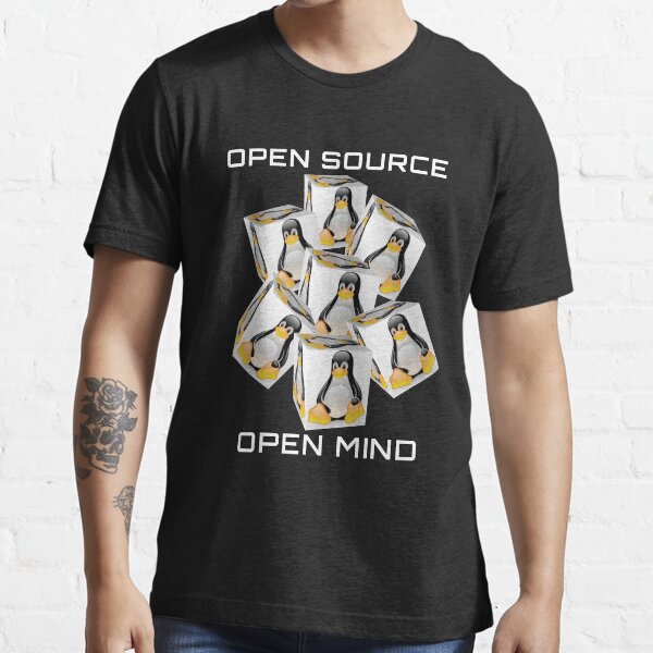 "Open Source Open Mind, Tux" T-shirt for Sale by bchambers1 | Redbubble ...