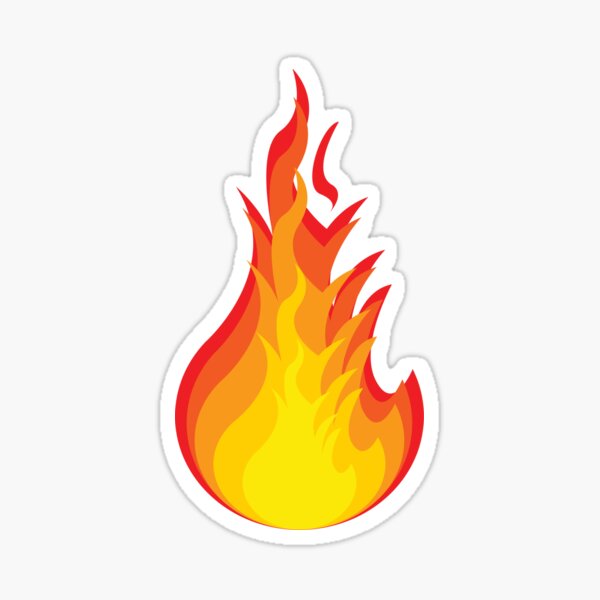 "Fire Symbol" Sticker for Sale by HappyDesign17 | Redbubble
