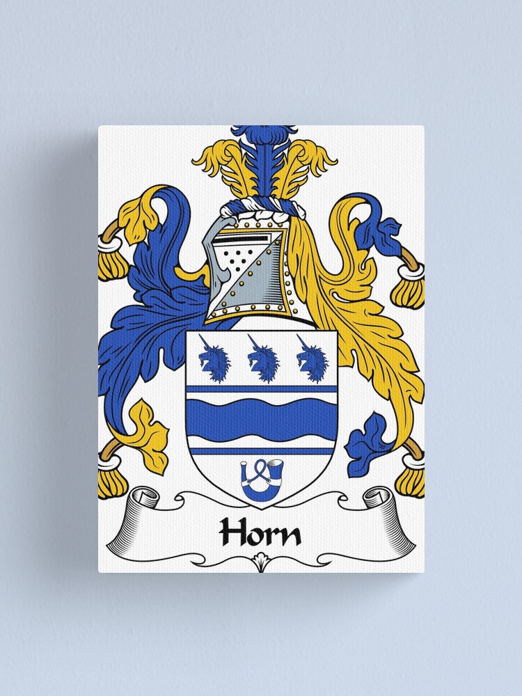 "Horn Coat of Arms / Horn Family Crest" Canvas Print for Sale by ...