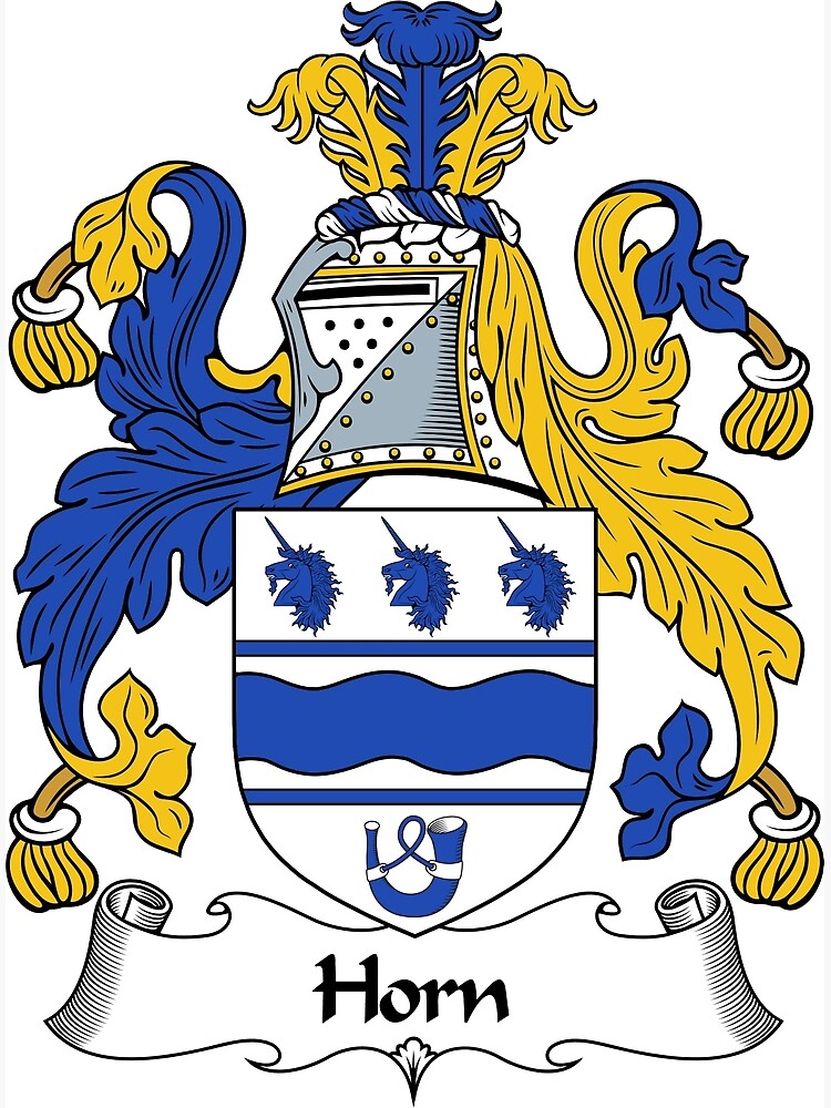 "Horn Coat of Arms / Horn Family Crest" Canvas Print for Sale by ...