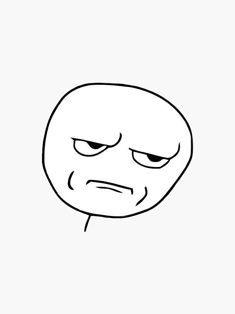 "meme face" Sticker for Sale by meewa18 | Redbubble