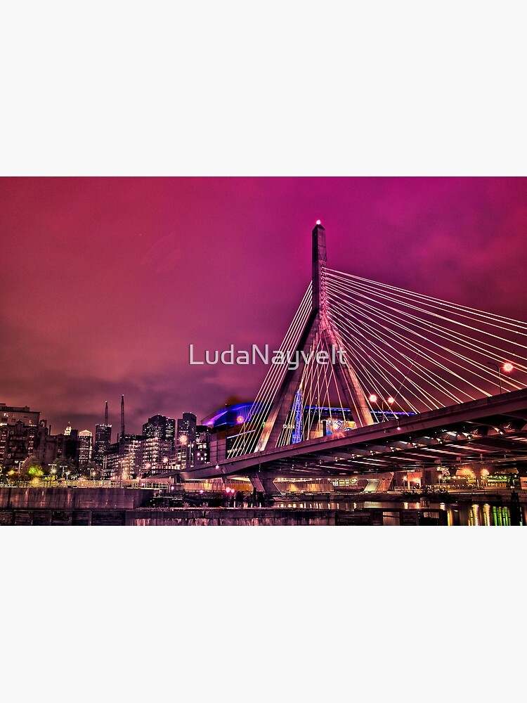"Zakim bridge, Boston MA" Poster for Sale by LudaNayvelt | Redbubble