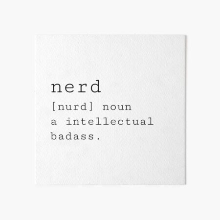 "Nerd definition" Art Board Print by Skadis-Art | Redbubble