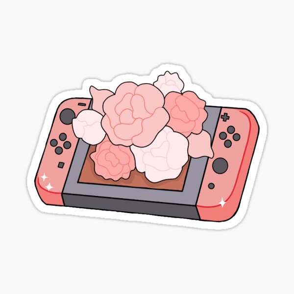 "Floral Switch" Sticker for Sale by Kimu-Artz | Redbubble