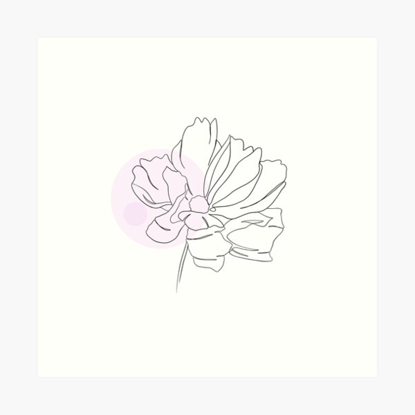 "Cosmos One Line Art" Art Print for Sale by StudioMinaar | Redbubble