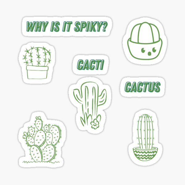 "Cacti - Sticker pack" Sticker for Sale by bunnygirlxx | Redbubble