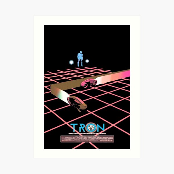 "RETRO LIGHTCYCLE MOVIE POSTER" Art Print by FLYNNL1VE5 | Redbubble