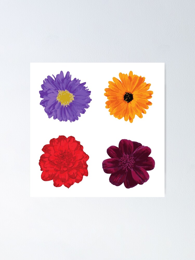 "Watercolor flower sticker pack" Poster for Sale by megan1007 | Redbubble