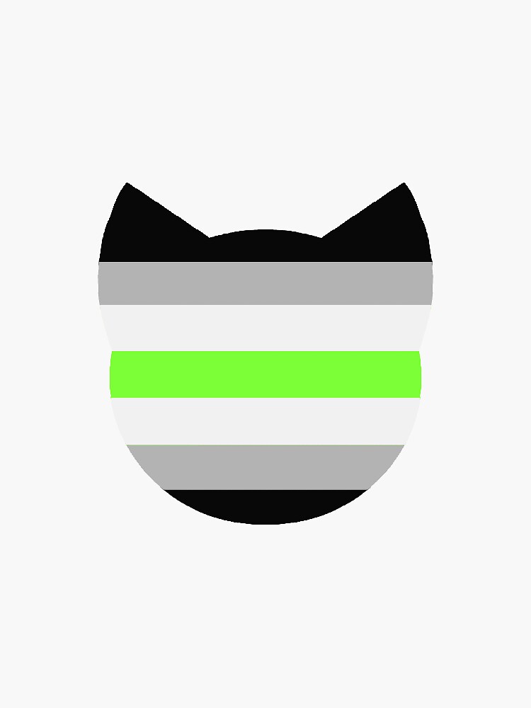 "Cat - Agender" Sticker by Pride-No-Closet | Redbubble