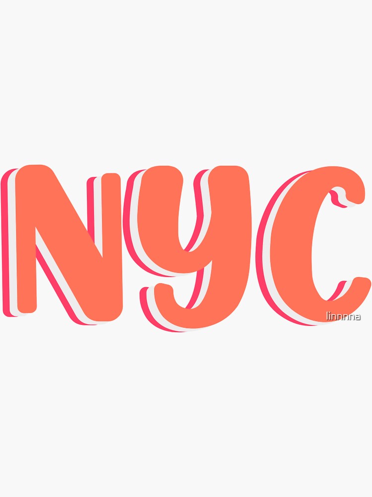 "New York City NYC " Sticker by linnnna | Redbubble