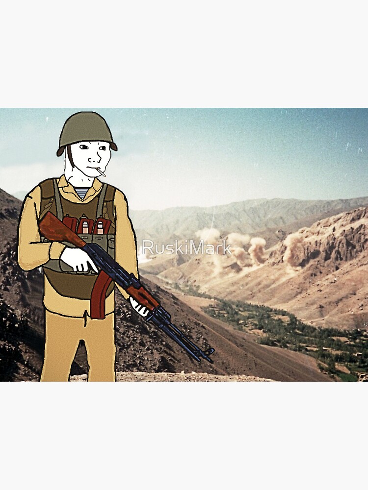 "Soviet Afghan War VDV Doomer Full Image" Sticker for Sale by RuskiMark ...