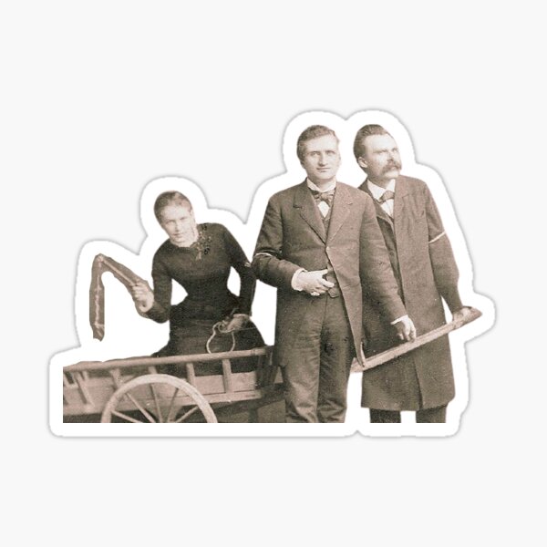 "Nietzsche, Lou Salomé, and Paul Rée" Sticker for Sale by History Merch ...