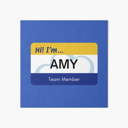 "Amy Superstore Name Tag" Art Board Print by cuttingroomprty | Redbubble