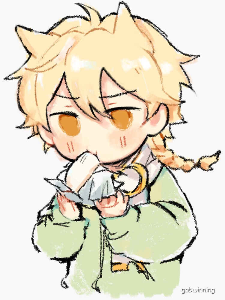 "Fan Made Genshin Impact Aether | Kong Chibi" Sticker for Sale by ...