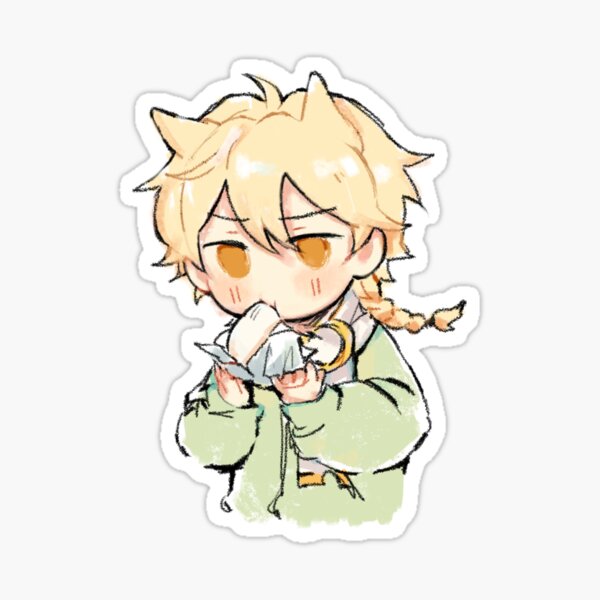 "Fan Made Genshin Impact Aether | Kong Chibi" Sticker for Sale by ...