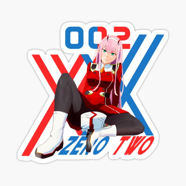 "Zero Two 02 - Darling In The Franxx" Sticker for Sale by ice-man7 ...