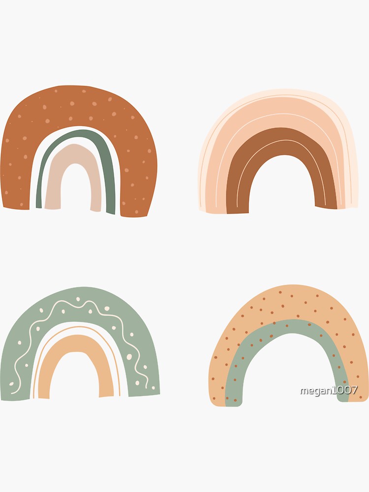"Boho rainbow sticker pack" Sticker for Sale by megan1007 | Redbubble