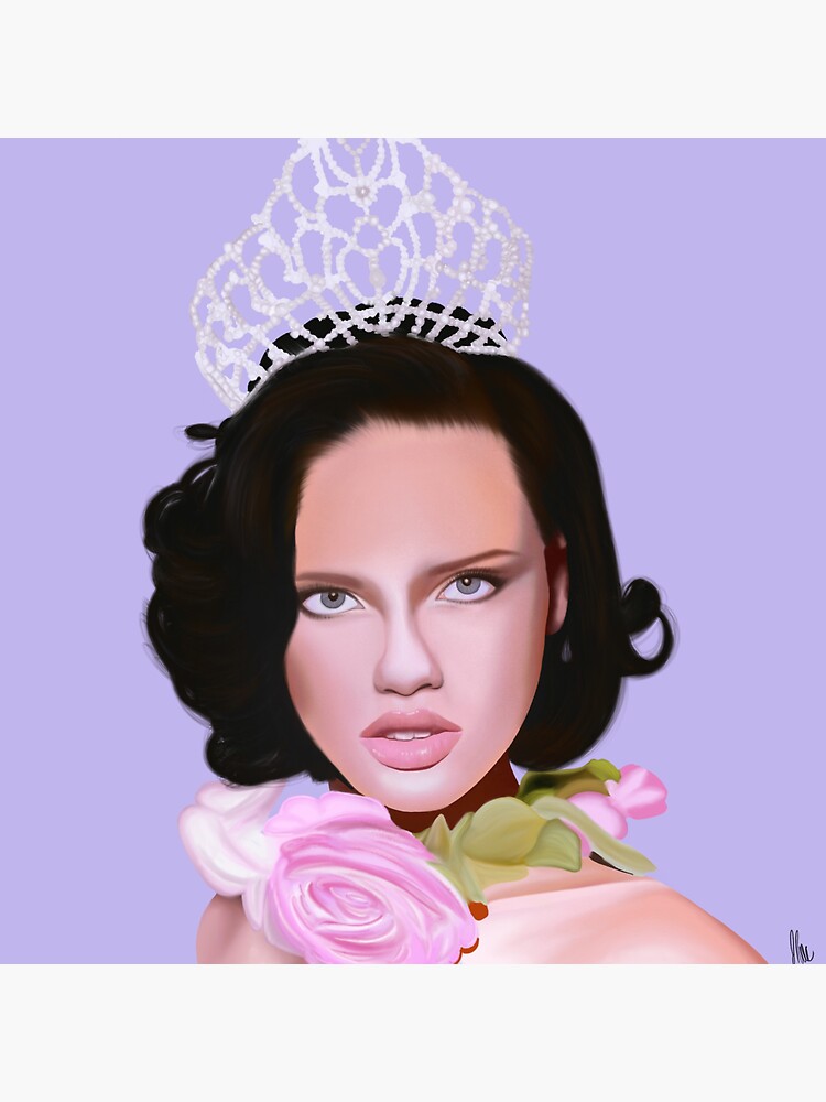 "Adriana Lima Portrait " Sticker for Sale by heavystella | Redbubble