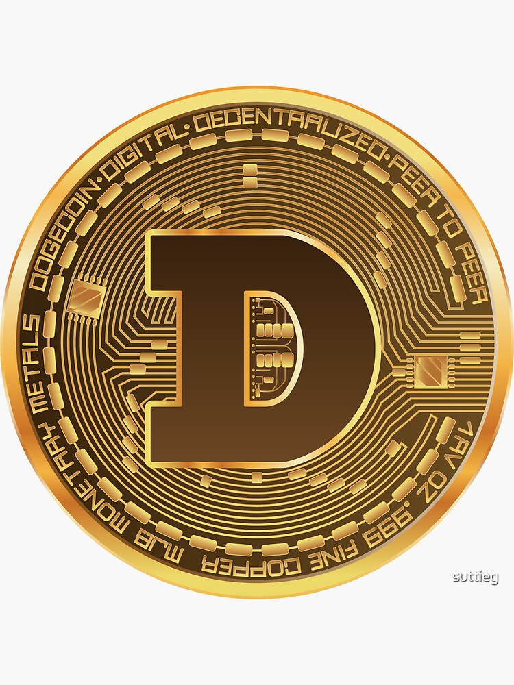 "Dogecoin" Sticker for Sale by suttieg | Redbubble