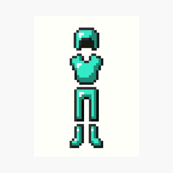"Diamond Armor Full Set" Art Print for Sale by metal-flowers | Redbubble