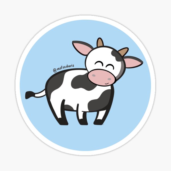 "Happy Cow" Sticker for Sale by msfucdavis | Redbubble