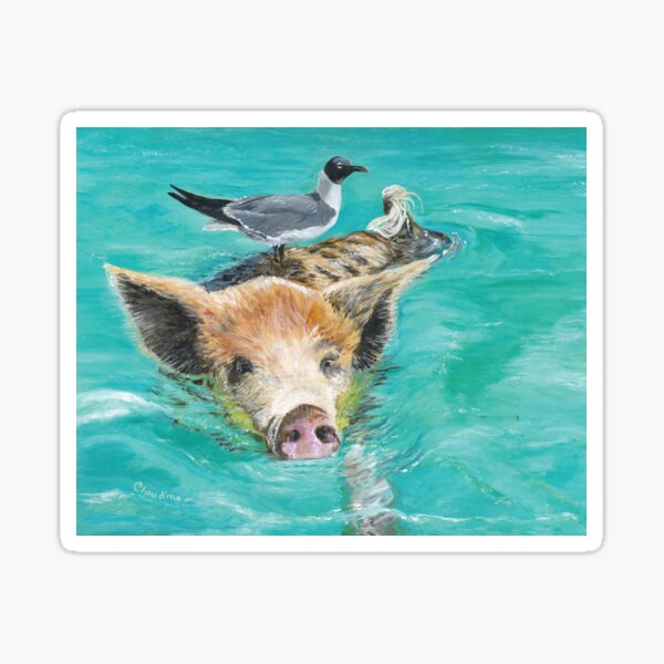 "Piggyback Ride" Sticker for Sale by claudine4art | Redbubble